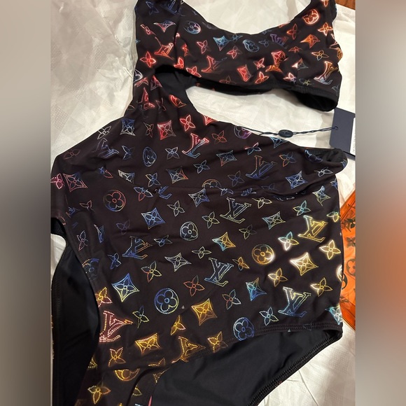 Louis Vuitton | Swim | Louis Vuitton Neon Mahina Monogram Onepiece ...